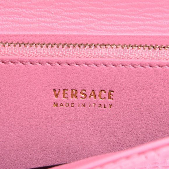 Versace | Bags | Versace 0leather Logo Embellished Clutch Wallet | Poshmark
